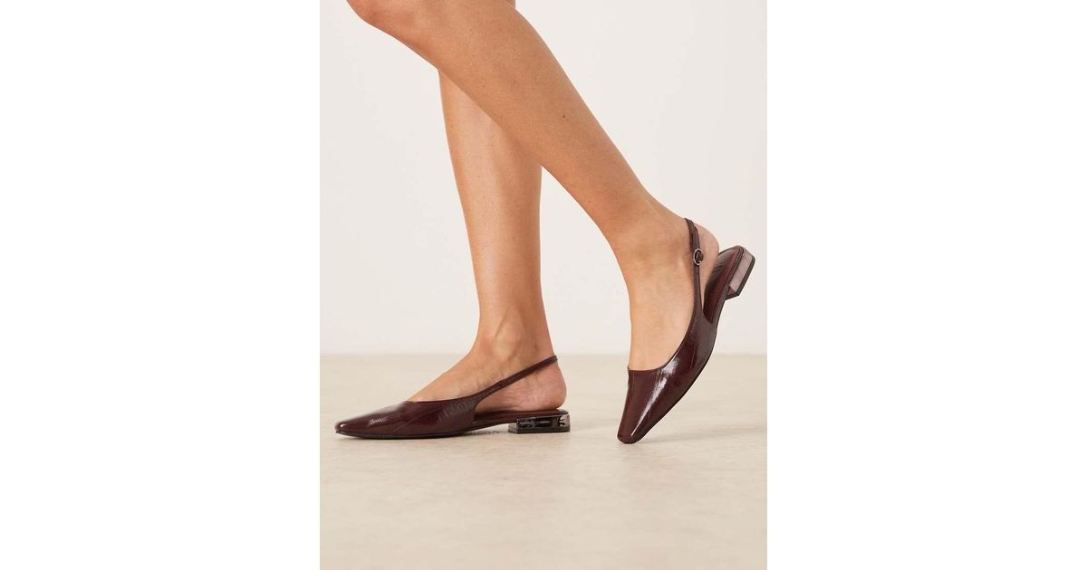 ASOS Logan Slingback Ballets in Natural | Lyst UK