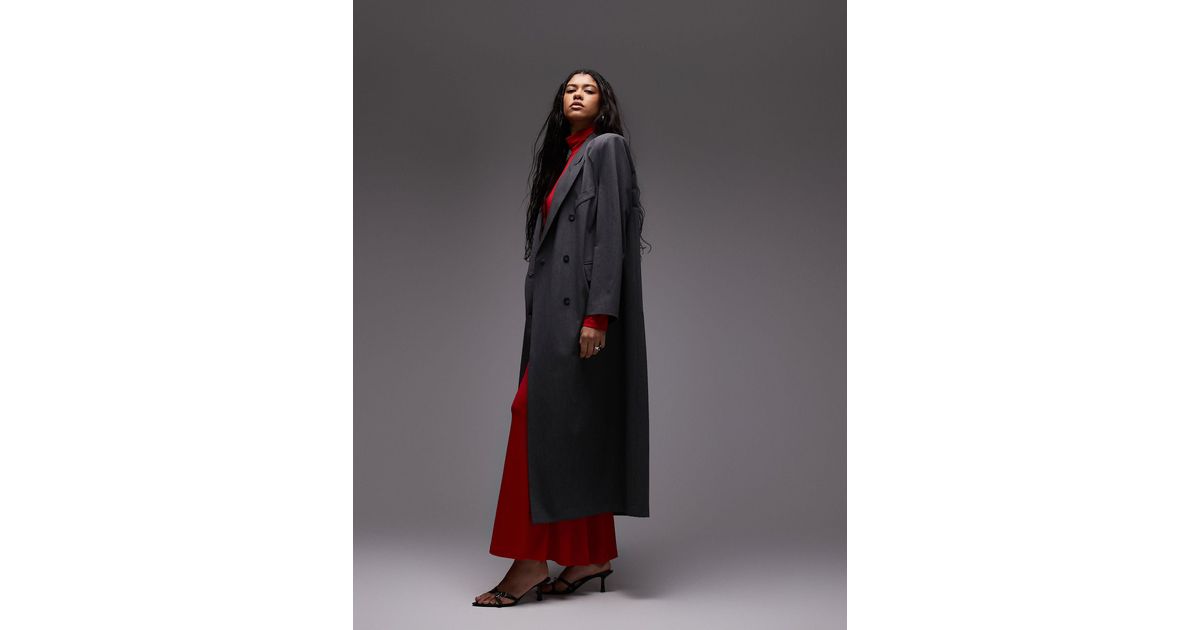 ASOS Longline Duster Blazer in Black | Lyst