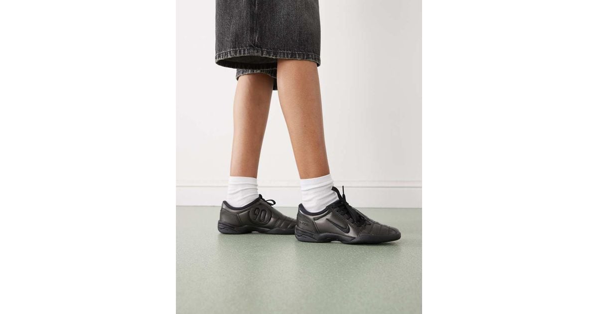 Nike T90 Metallic Trainers in Black | Lyst UK