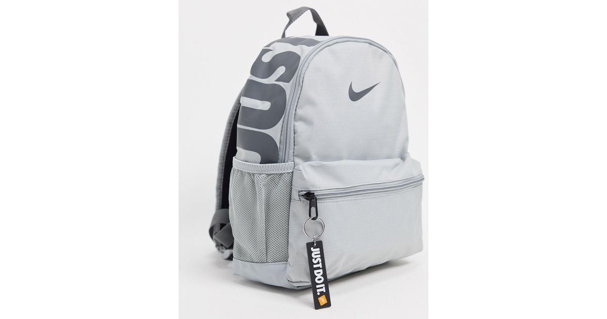 Nike Mini Just Do It Backpack in Grey | Lyst UK