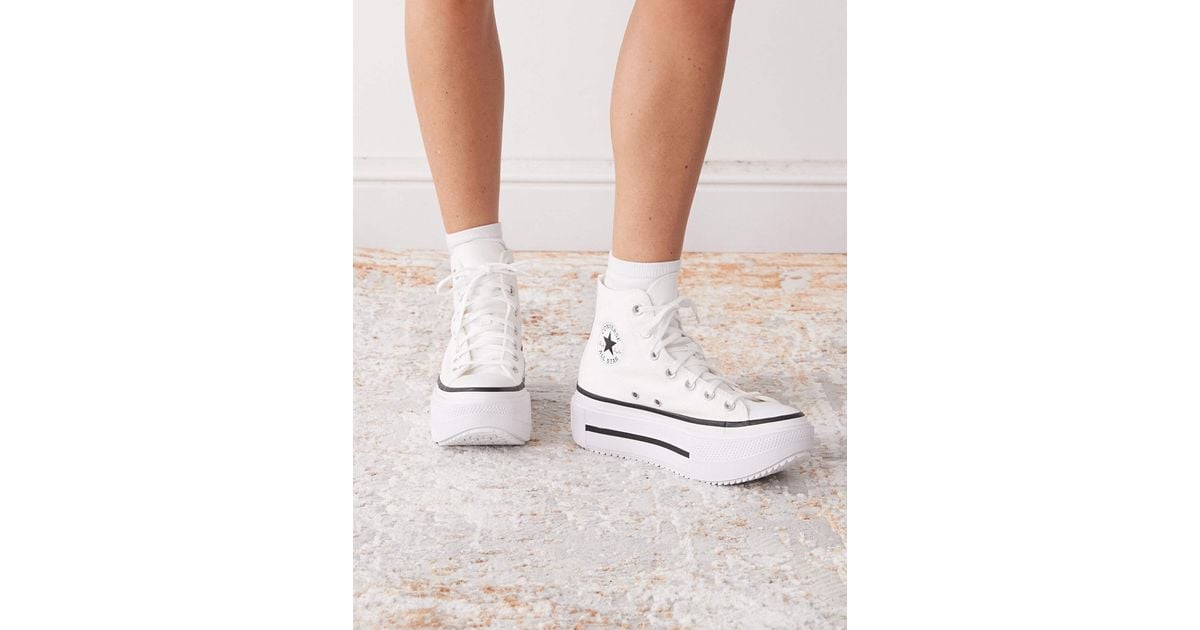 Converse Chuck Taylor All Star Lift Double Stack Sneakers in White | Lyst