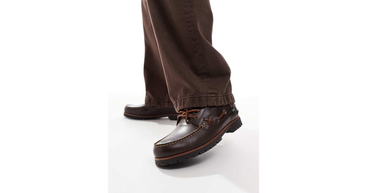 Polo Ralph Lauren Ranger Deck Boat Shoe in Brown for Men | Lyst UK