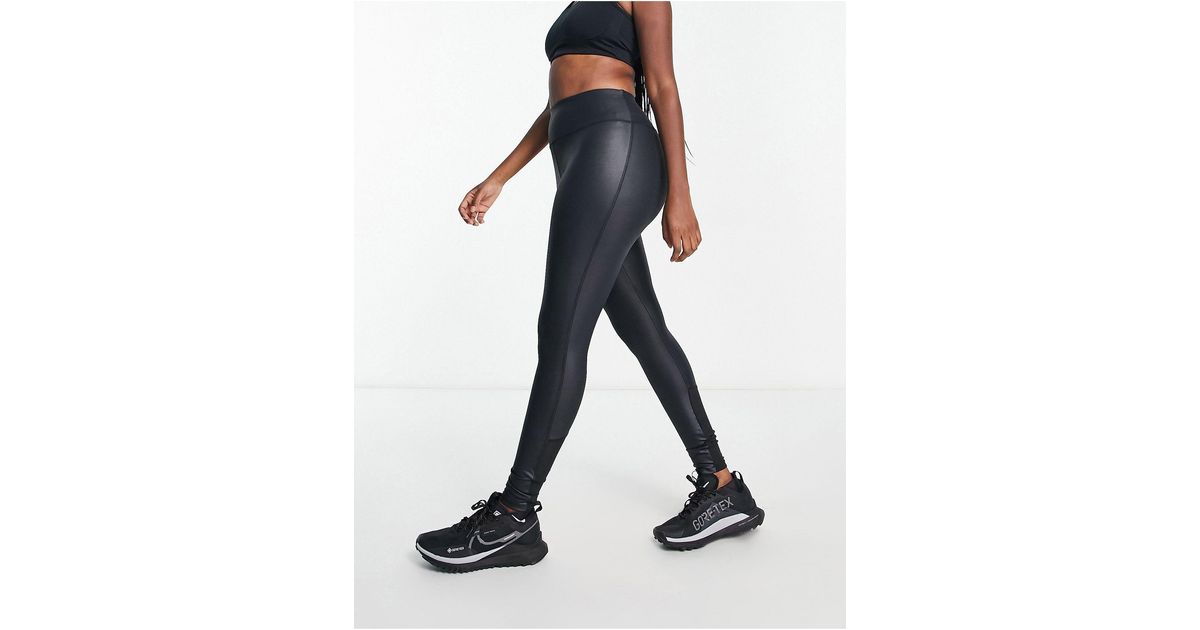 ASOS 4505 Hourglass Mesh Wet Look legging in Black | Lyst