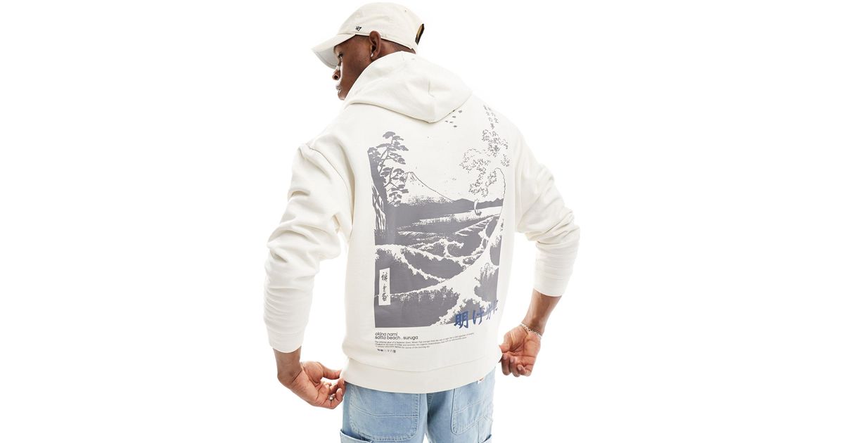 ASOS Oversized Hoodie With Back Outdoor Print And Front Chest Print in ...