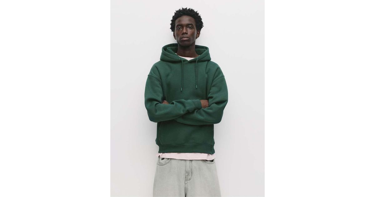 Pull&Bear Basic Hoodie in Green for Men | Lyst UK