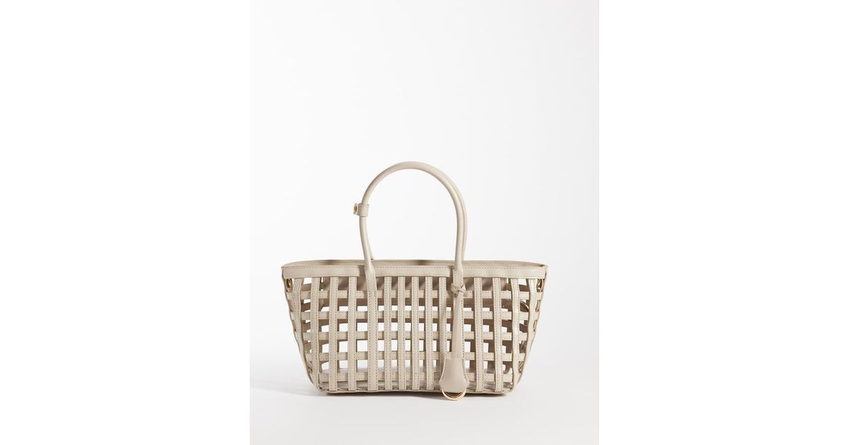 Mango Open Weave Handbag in Metallic | Lyst UK
