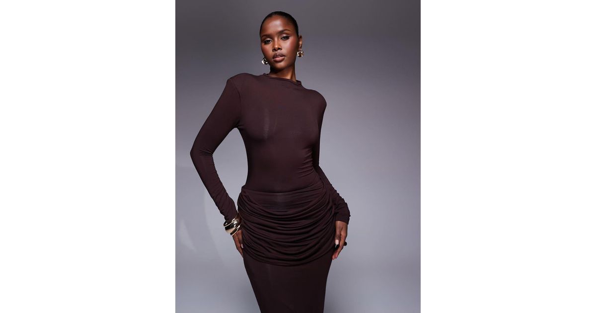 Wanderdoll Ashtin Second Skin Shoulder Pad High Neck Long Sleeve ...