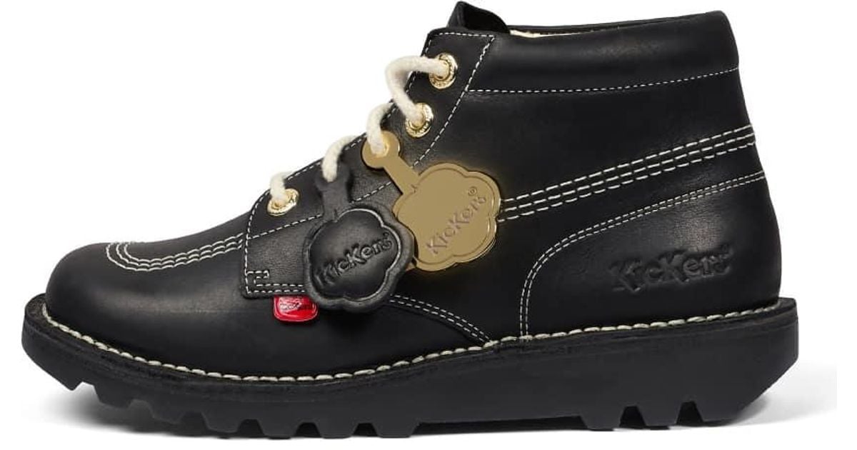Kickers Kick Hi Goldie Boots in Black | Lyst UK