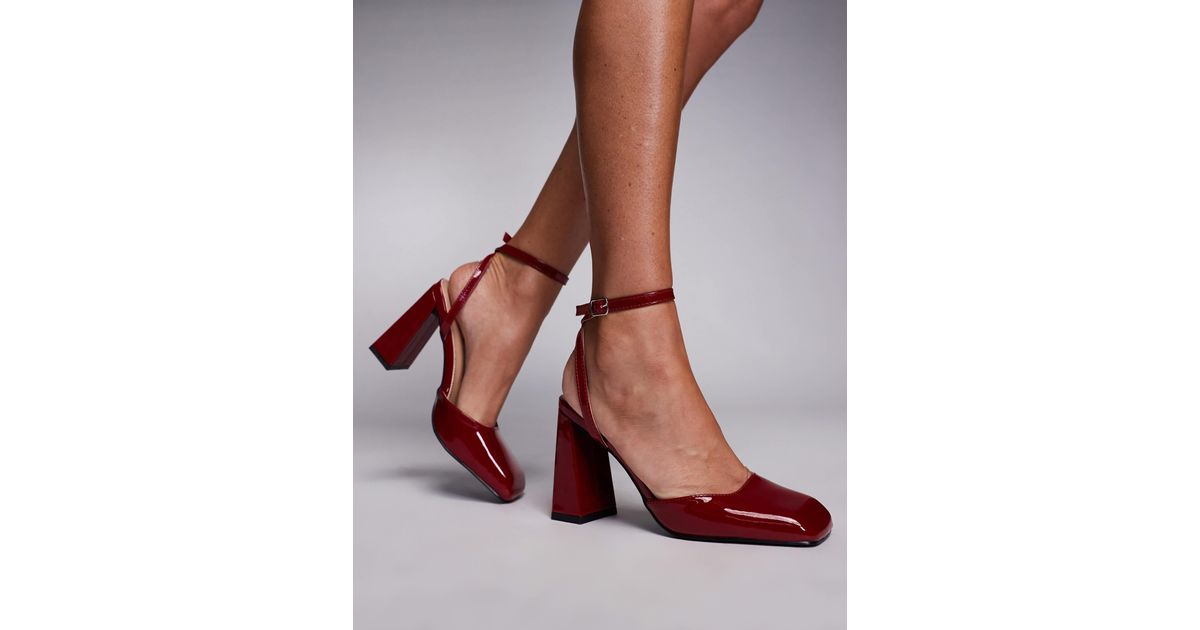 SIMMI Simmi London Didi Heeled Mary Jane in Red | Lyst
