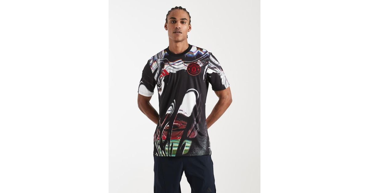 adidas Originals Manchester United 25/26 Pre Match Jersey in Blue for ...