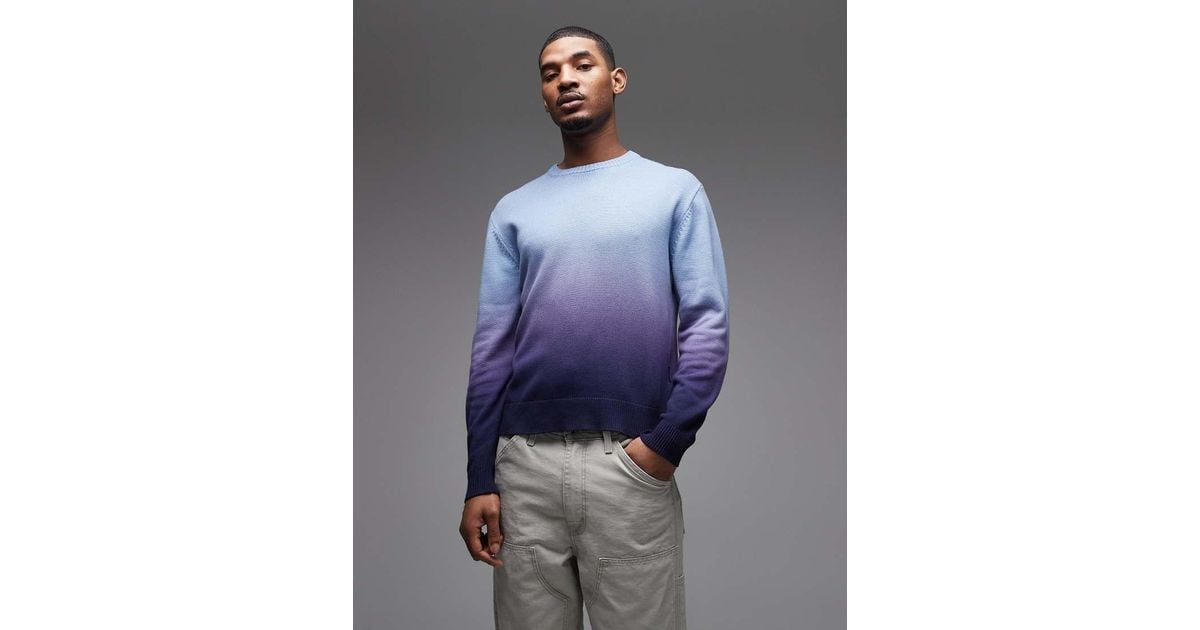 Gramicci Sun Fade Knitted Sweater in Blue for Men | Lyst UK
