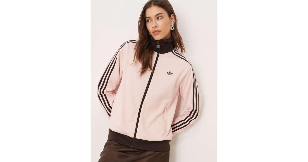 adidas Originals Classic Track Top in Natural | Lyst UK