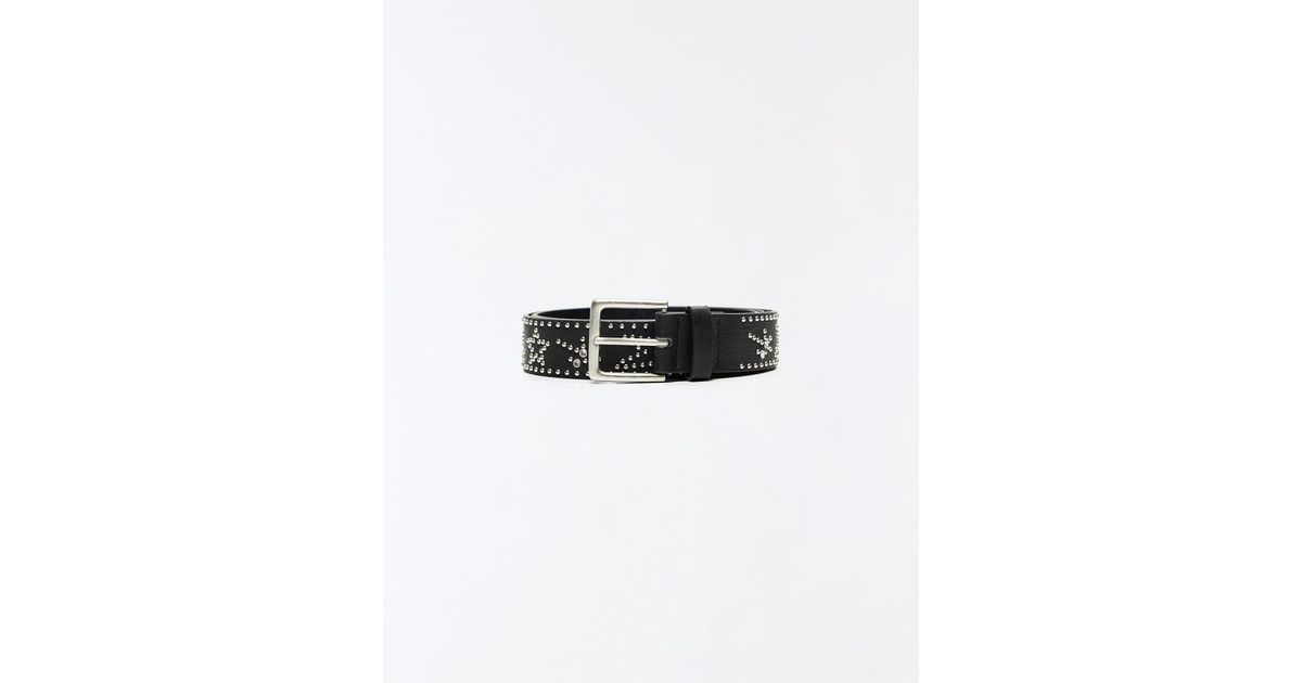 Bershka Studded Leather Effect Belt in White for Men | Lyst UK