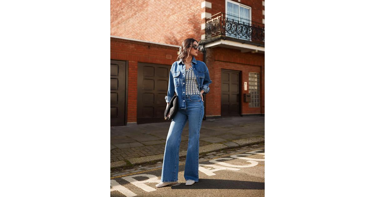 Levi's Ribcage Bells High Rise Flare Jeans in Blue | Lyst