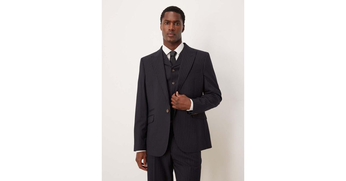 ASOS Slim Suit Jacket in Blue for Men | Lyst UK