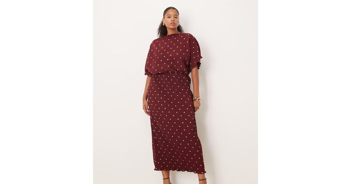 Never Fully Dressed Tilly Metallic Plisse Off-shoulder Maxi Dress in ...