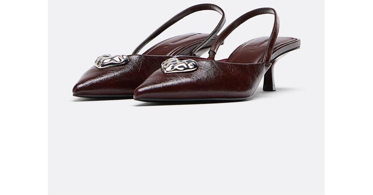 Stradivarius Basic High-Heel Shoes in Brown | Lyst UK
