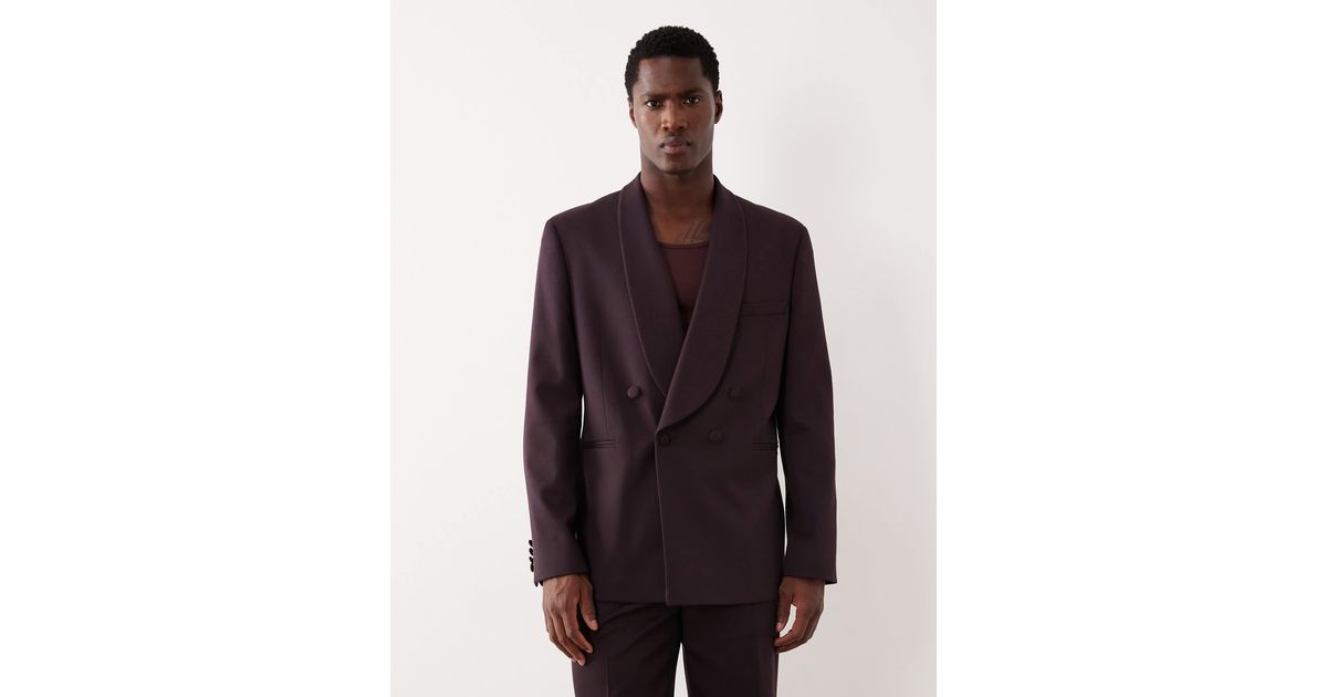 ASOS Regular Tuxedo Jacket in Purple for Men | Lyst