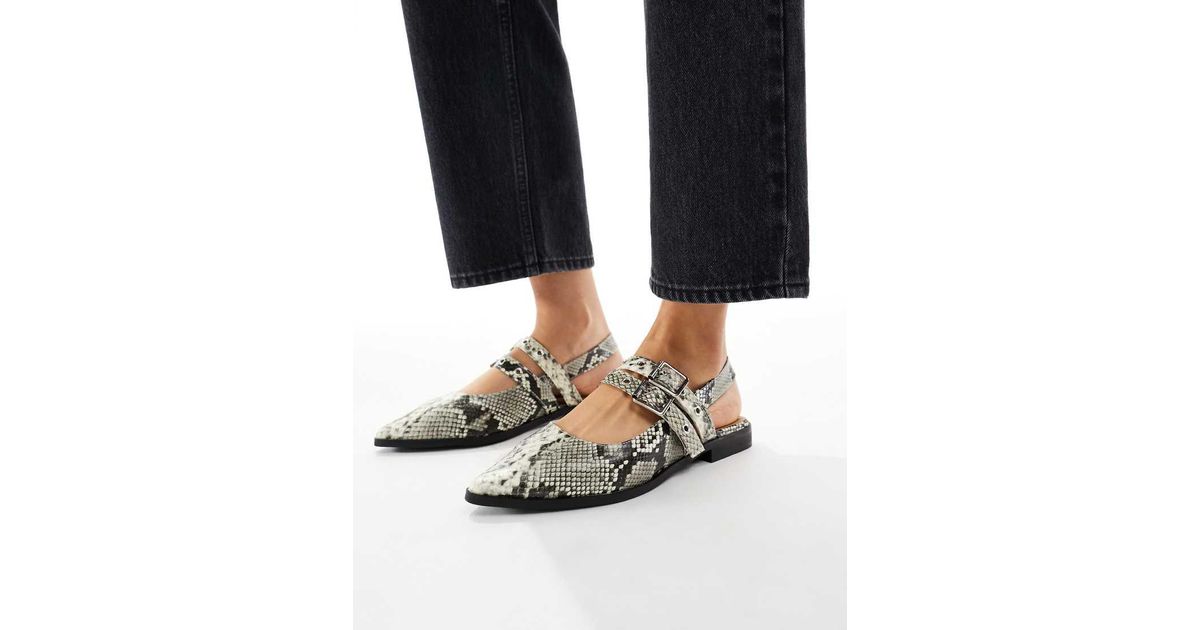 New Look Slingback Buckle Detail Shoe in Black | Lyst UK