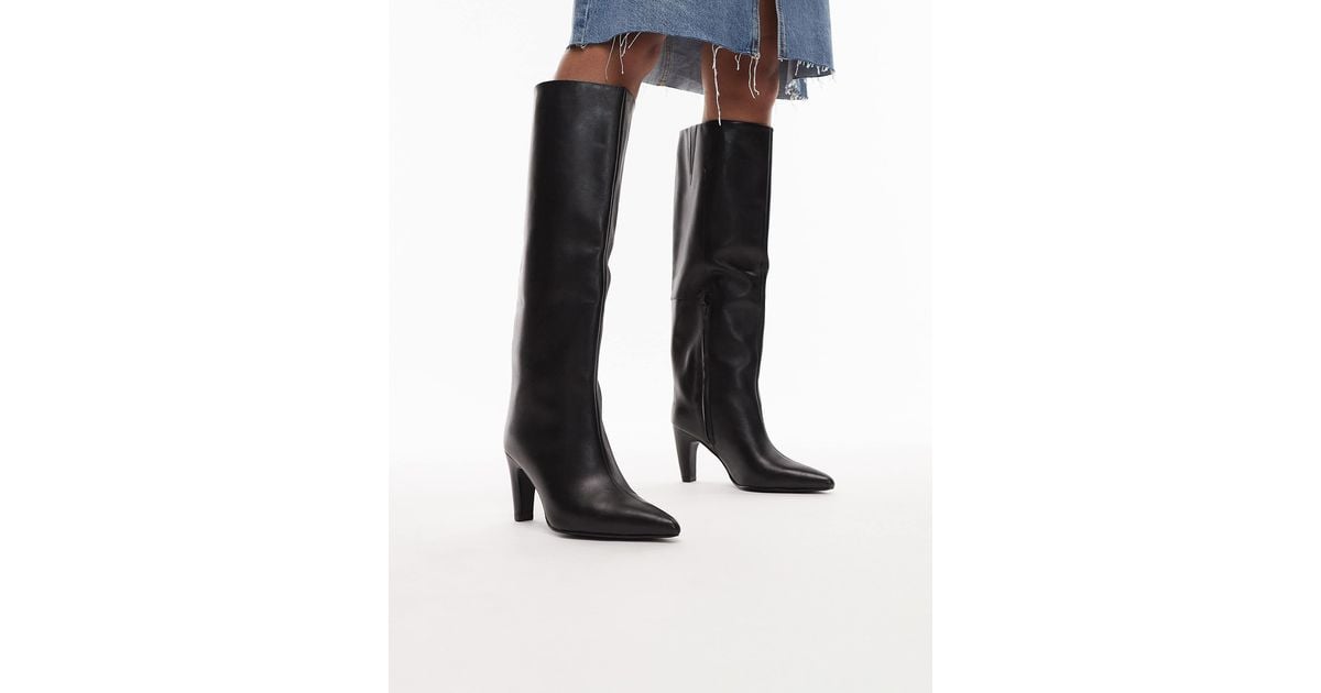 Bronx Low Jadey Knee Boots in Black | Lyst