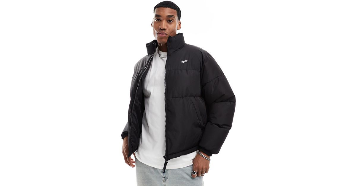 Pull&Bear Stwd Puffer Jacket in Black for Men | Lyst