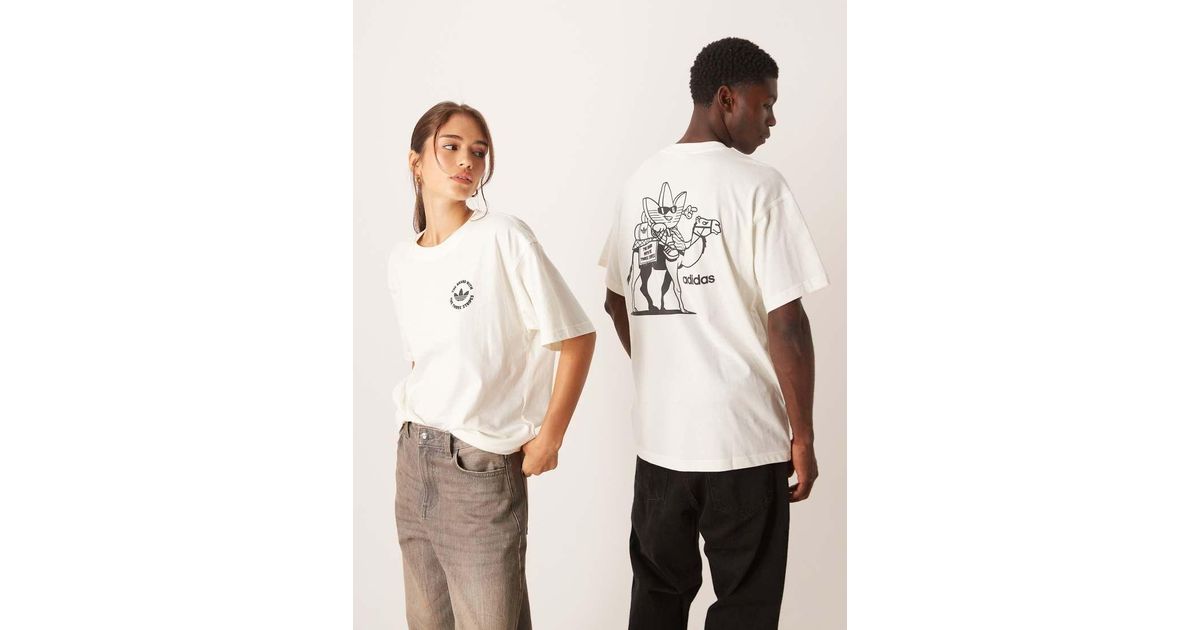 adidas Originals Camel Graphic T-shirt in Natural for Men | Lyst UK