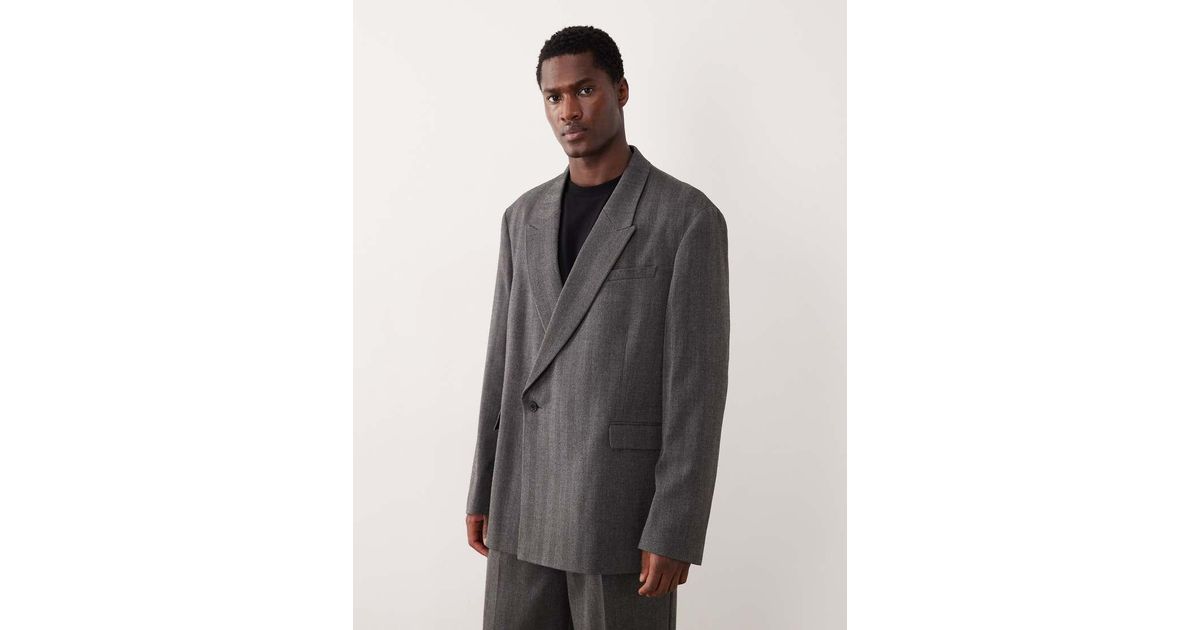 ASOS Asos Deisgn Slouchy Oversized Suit Jacket in Grey for Men | Lyst UK