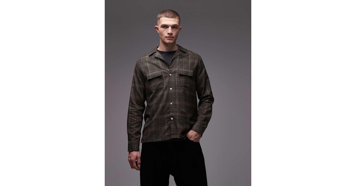 AllSaints Saru Check Shirt in Grey for Men | Lyst UK