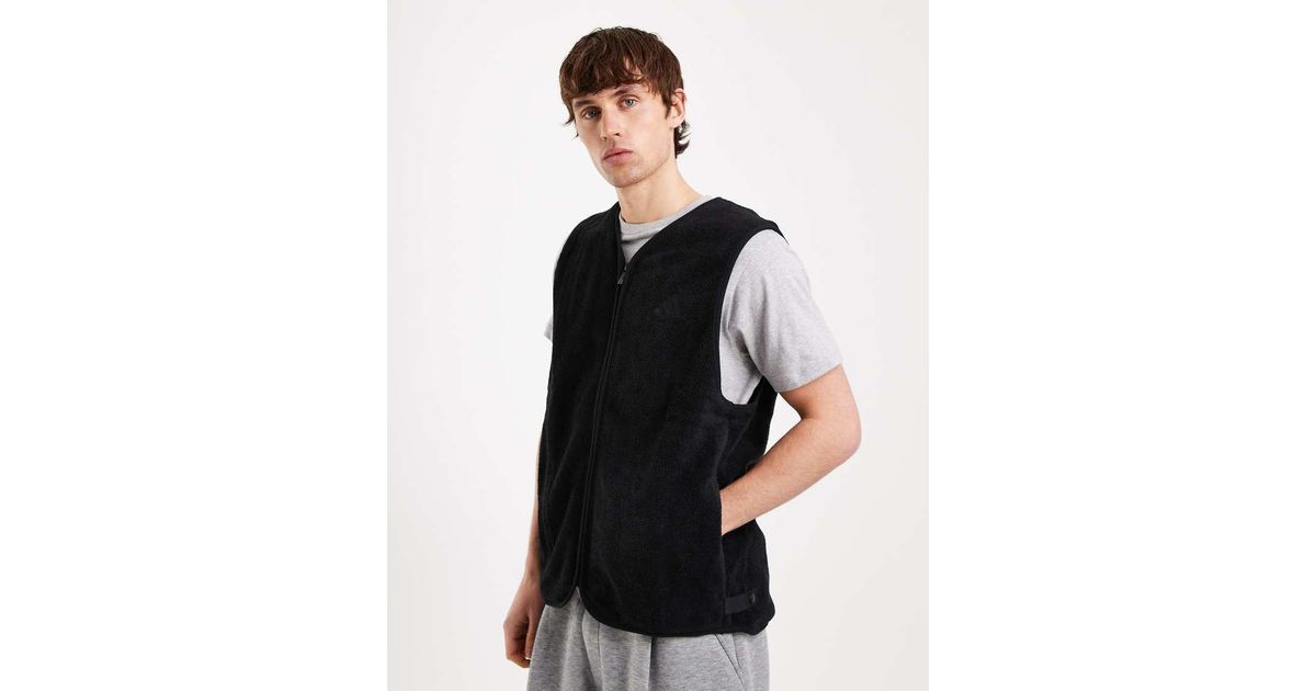 adidas Originals Adidas Sportswear Sharp Zip Vest in Black for Men ...