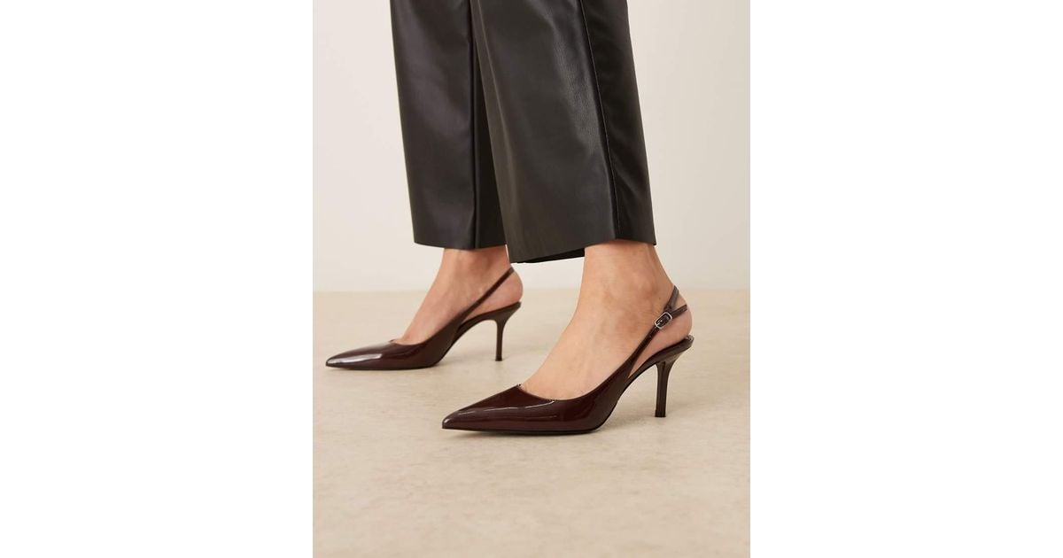 Mango Classic Sling Back Heel in Black | Lyst UK