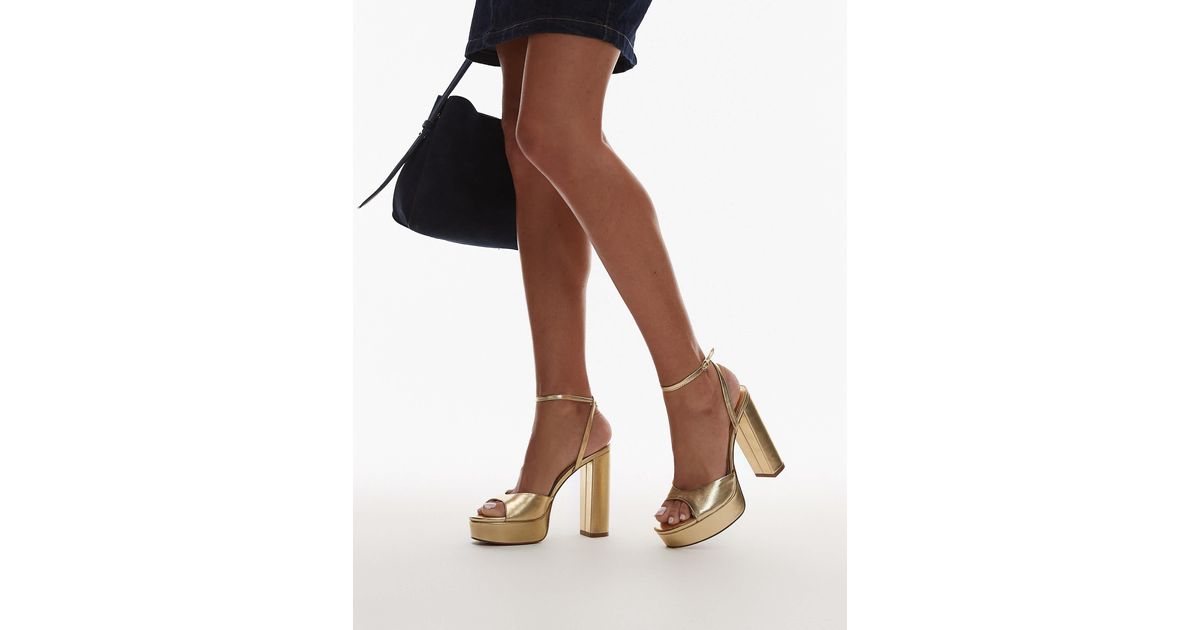 Mango Classic Platform Heels in Black | Lyst