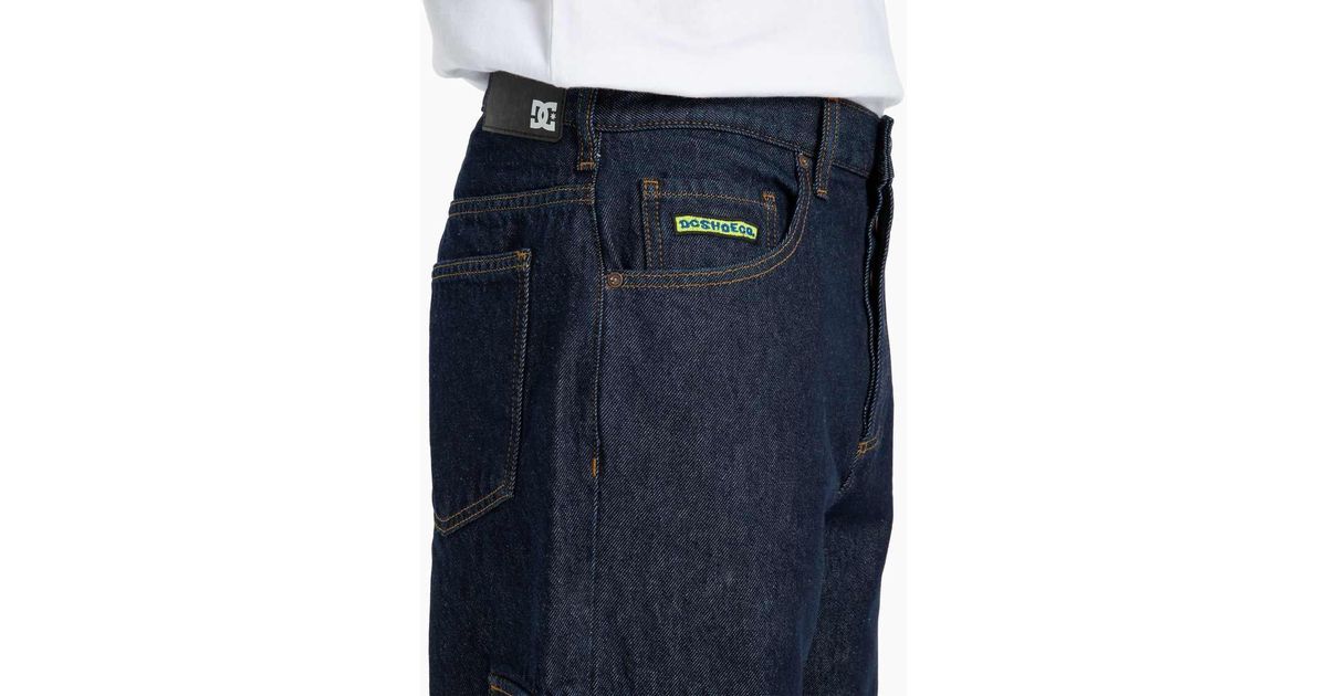 DC Shoes Worker Baggy Denim Cargo Jeans in Blue for Men | Lyst UK