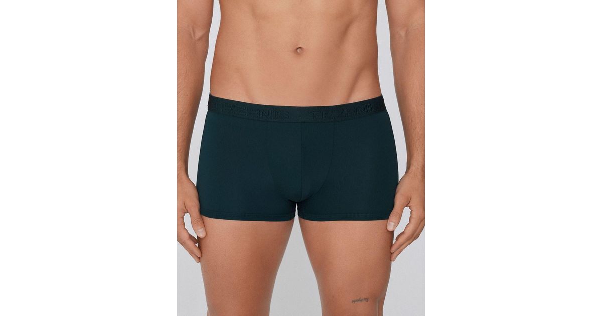 Tezenis Elastic Microfibre Boxers With Logo in Blue for Men | Lyst UK