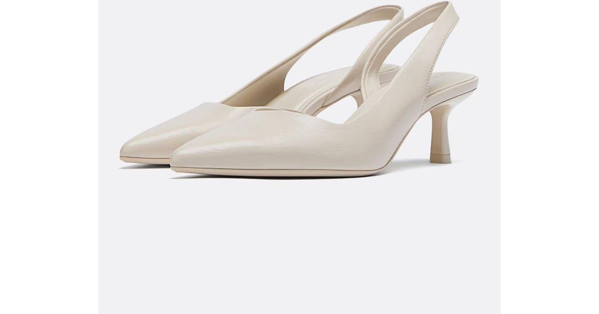 Stradivarius Basic High-heel Shoes in Natural | Lyst UK