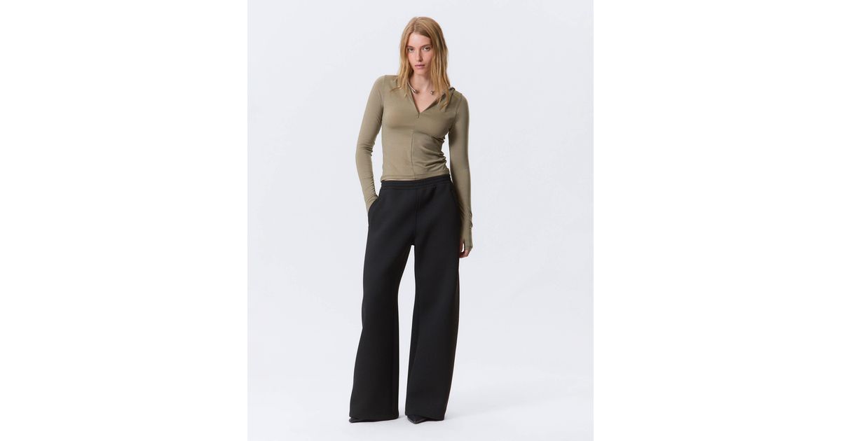 Weekday Wide Leg Sweatpants in Black | Lyst