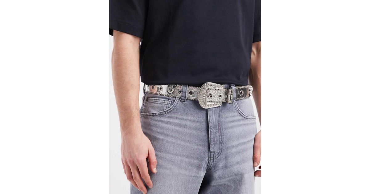 ASOS Western Belt in Black for Men | Lyst UK