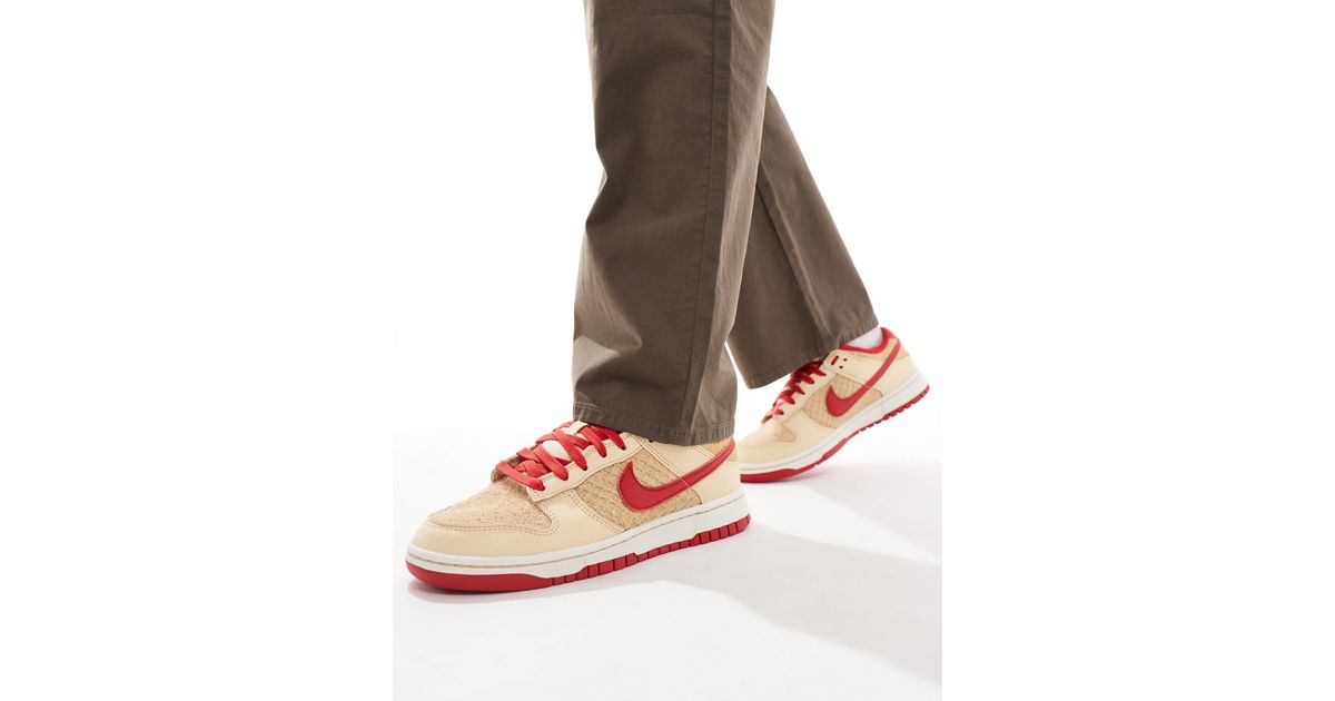 Nike Dunk Low Retro Sneakers in Pink for Men | Lyst