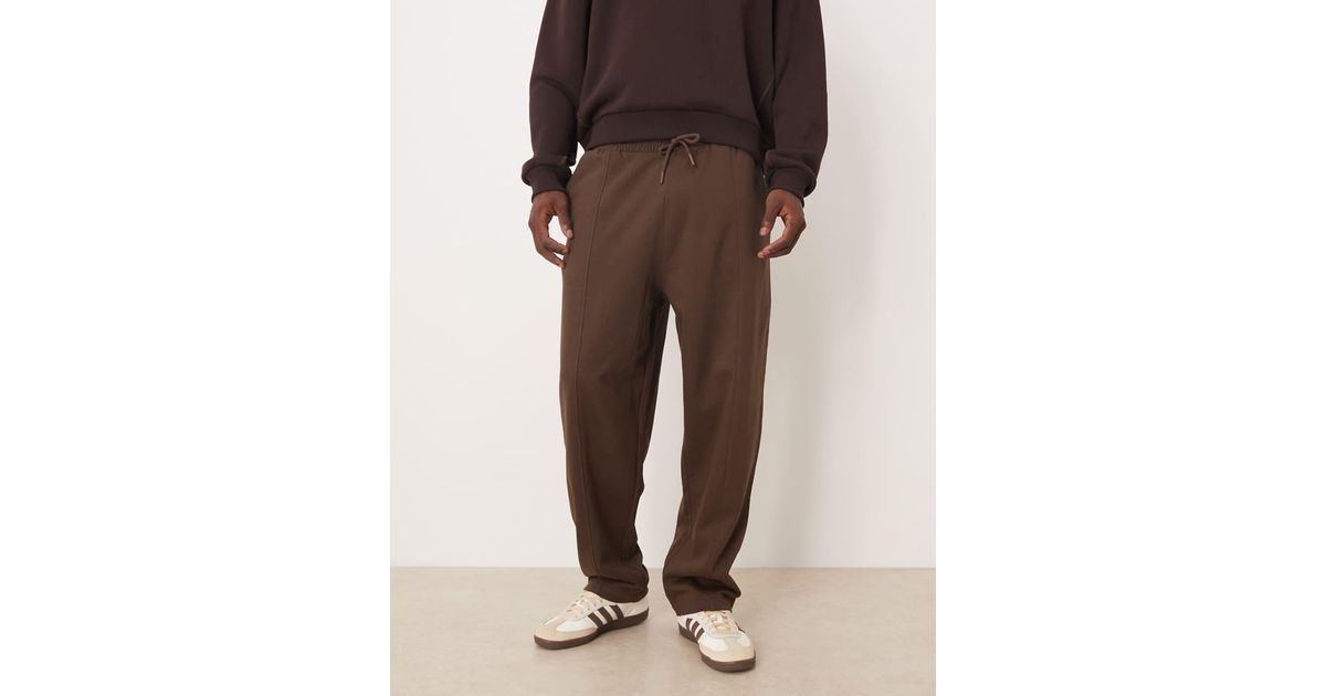 ASOS Oversized Trackies With Pintuck Detail in Natural for Men | Lyst UK