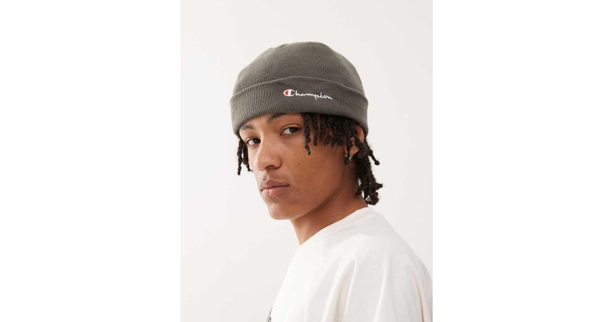 Champion Beanie in White for Men | Lyst UK