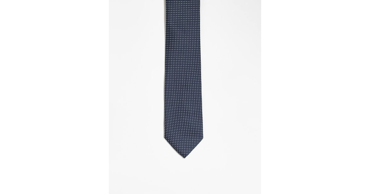 ASOS Standard Tie With Dot Pattern in Blue for Men | Lyst