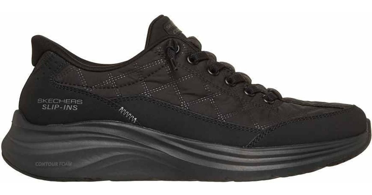 Skechers Contour Foam Cozy Fit Trainer in Black | Lyst UK