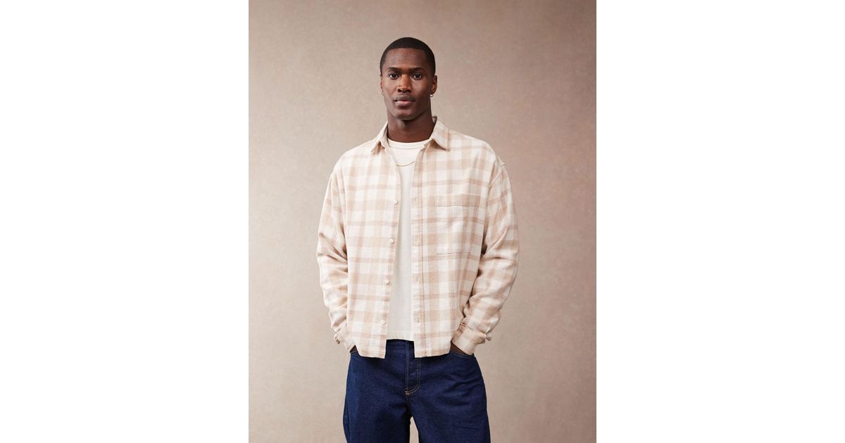 ASOS Boxy 90S Oversized Textured Shirt in Blue for Men | Lyst