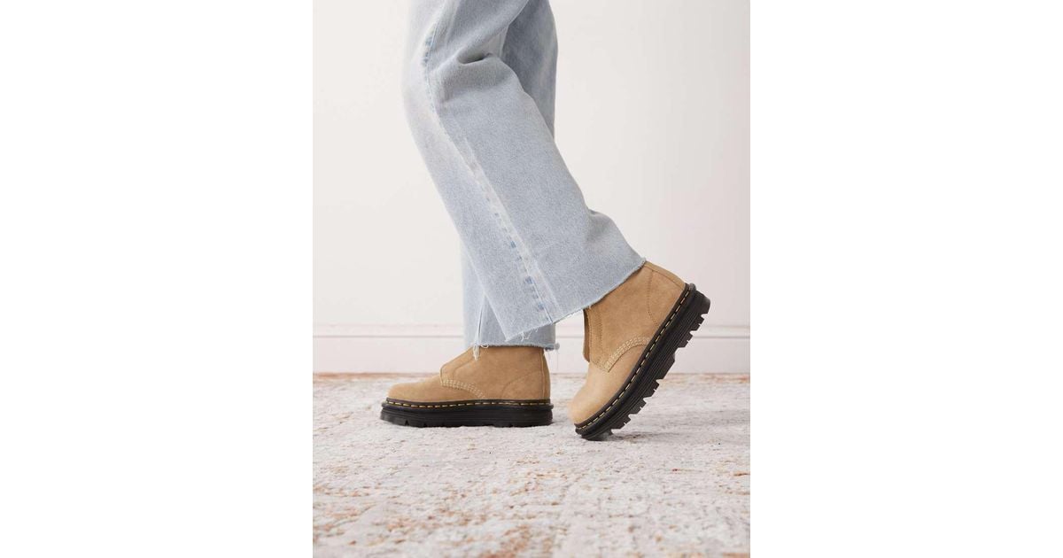 Dr. Martens Zebzag Laceless Boot in Grey | Lyst UK