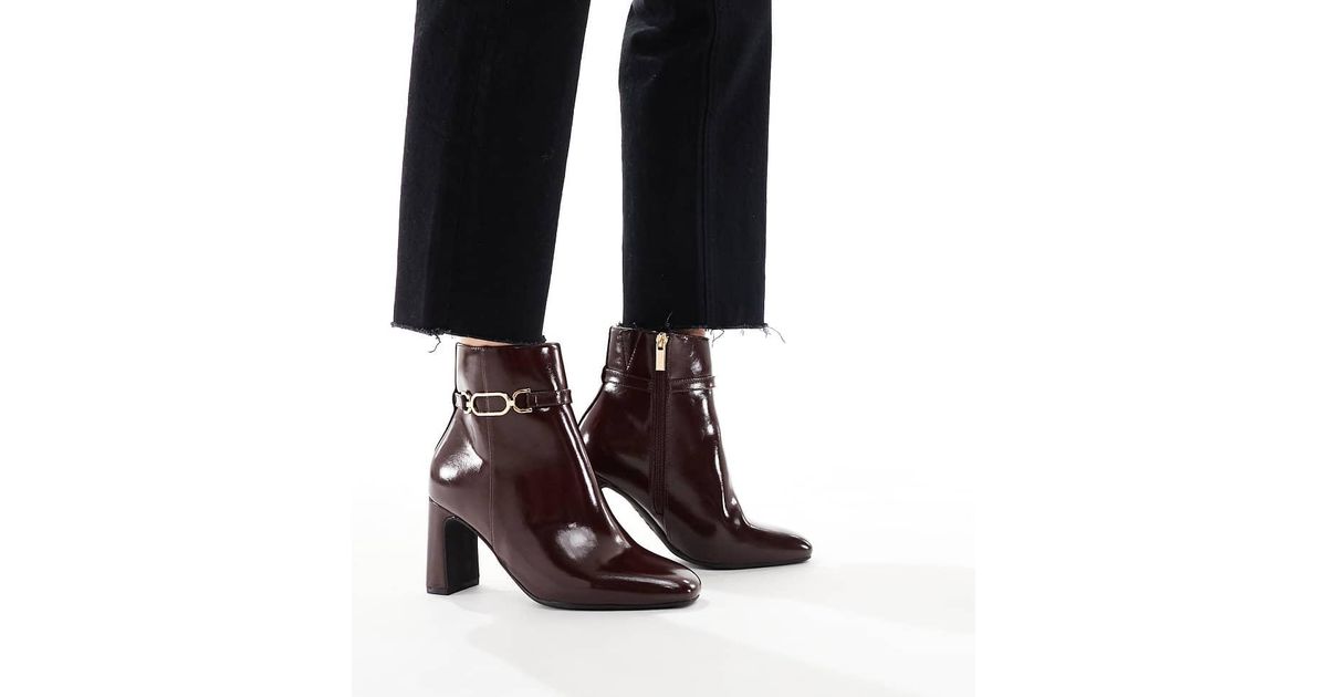 New Look Buckle Heeled Boot in Black | Lyst UK