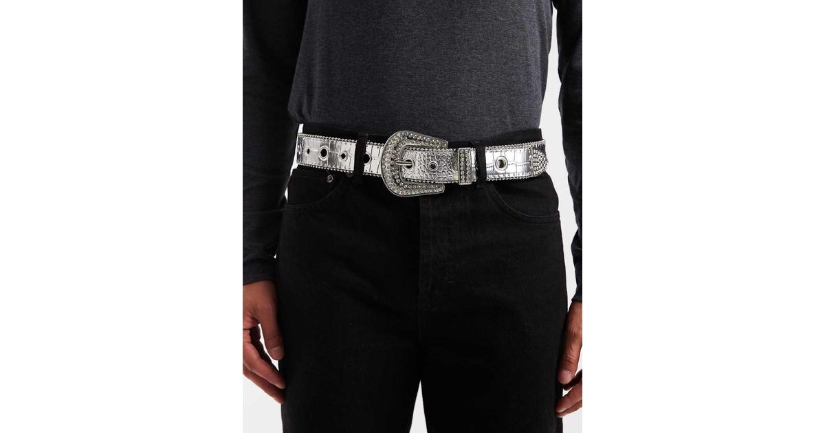 ASOS Western Belt in Black for Men | Lyst UK
