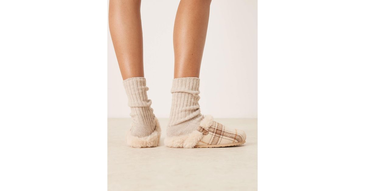 ASOS Zabby Clog Mule Slipper in Natural | Lyst