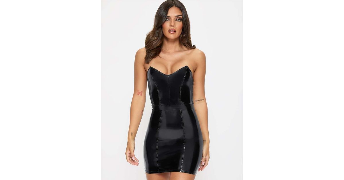 Ann Summers Aria Pu Mini Dress in Black | Lyst UK