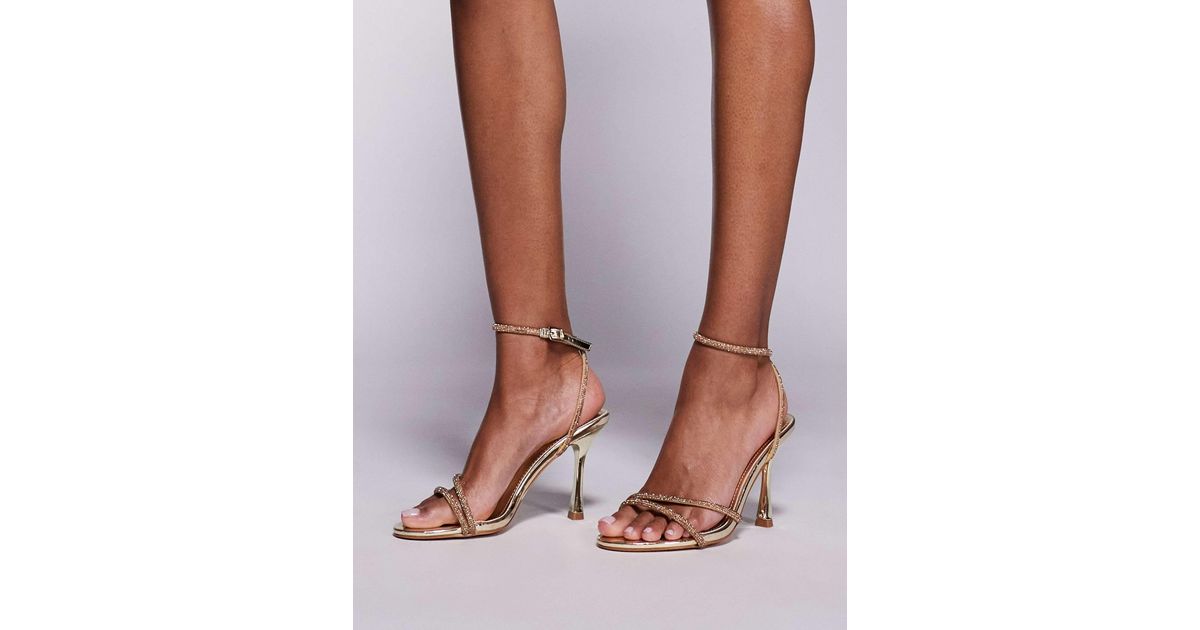 SIMMI Simmi London Yara Wide Fit Barely There Embellished Sandals in ...