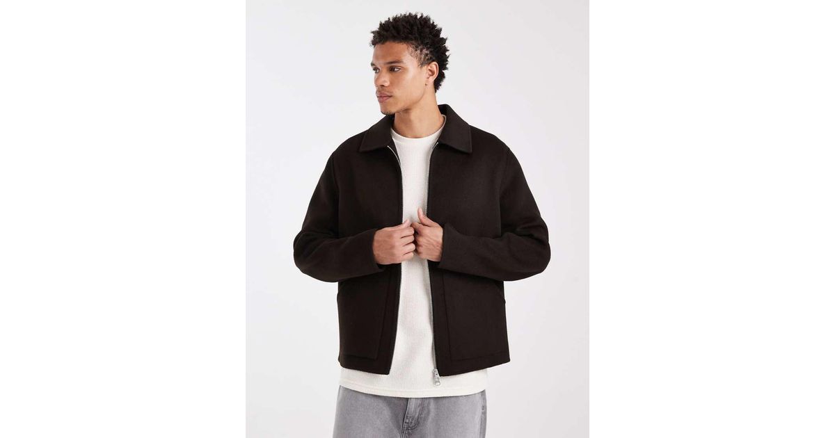ARKET Wool Double Layer Workwear Jacket in Black for Men | Lyst UK