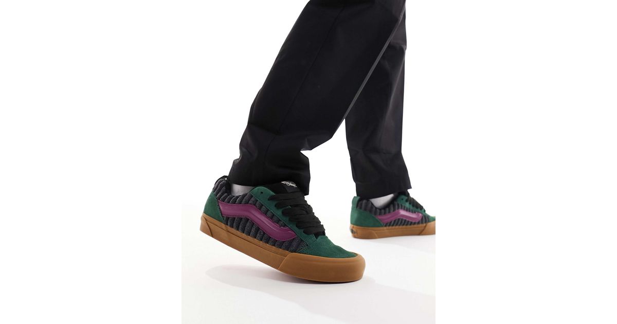 Vans Corduroy Multi Coloured Knu Skool Chunky Trainer With Gum Sole in ...